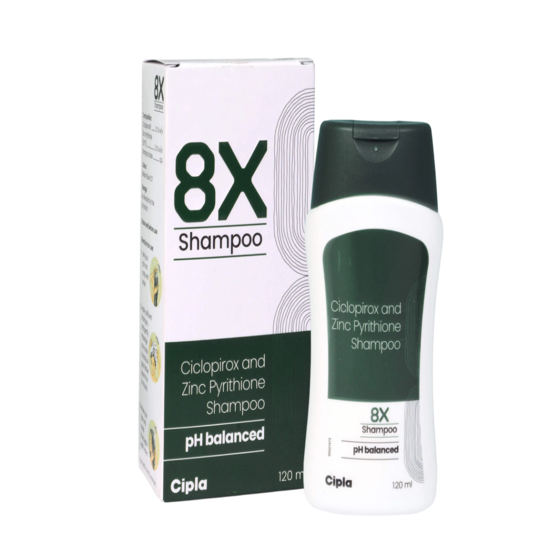 8X Shampoo 120ml – Anti-Dandruff Medicated Shampoo by Cipla