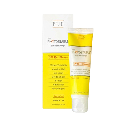 Bello Photostable Sunscreen Emulgel SPF-55, 50g
