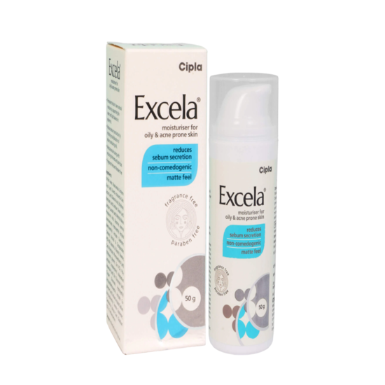 Excela Moisturiser for Oily & Acne-Prone Skin | Oil Control & Matte ...
