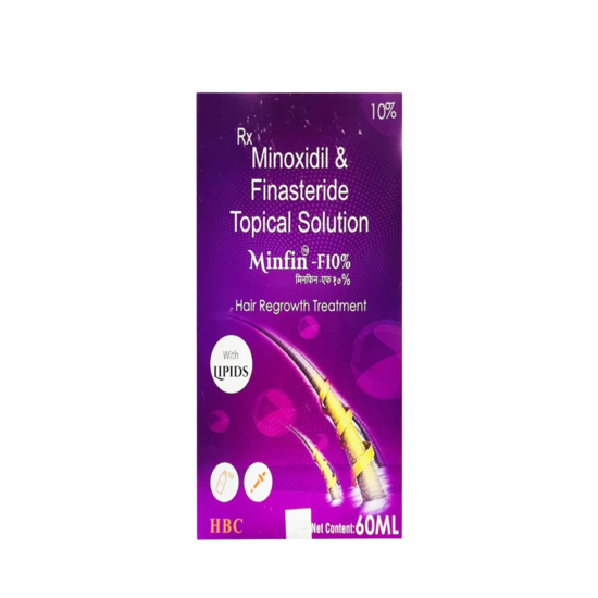Minfin F 10% Hair growth solution, 60ml – Dermatics.in
