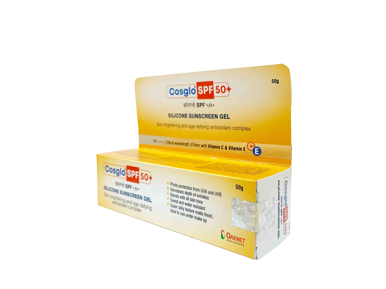 Cosglo SPF 50+ PA+++ Sunscreen Gel, 50gm – Dermatics.in