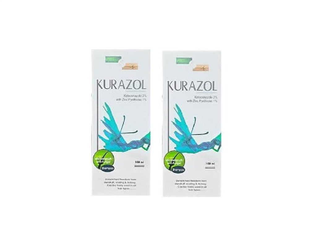 Kurazol anti-dandruff and and anti-fungal shampoo (100ml ) (pack of 2)